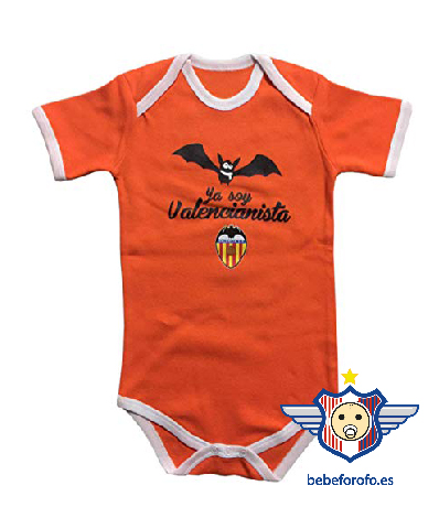 Body Naranja Oficial Valencia CF Manga corta | BallenaEstelar.es